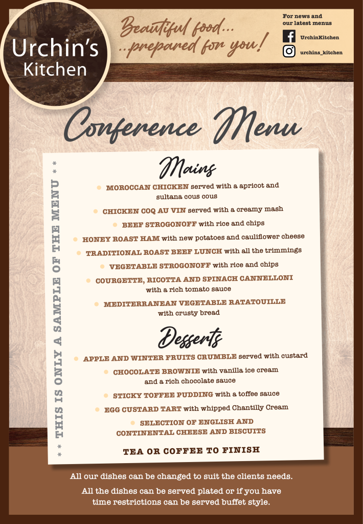 Our Menu – Kelsall Hill